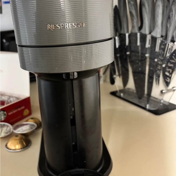 Nespresso | Other | Nespresso Silver And Black Coffee Maker | Poshmark